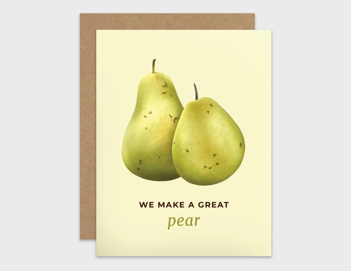 RACHILLUSTRATE - We Make A Great Pear Pun Love Card – City & State