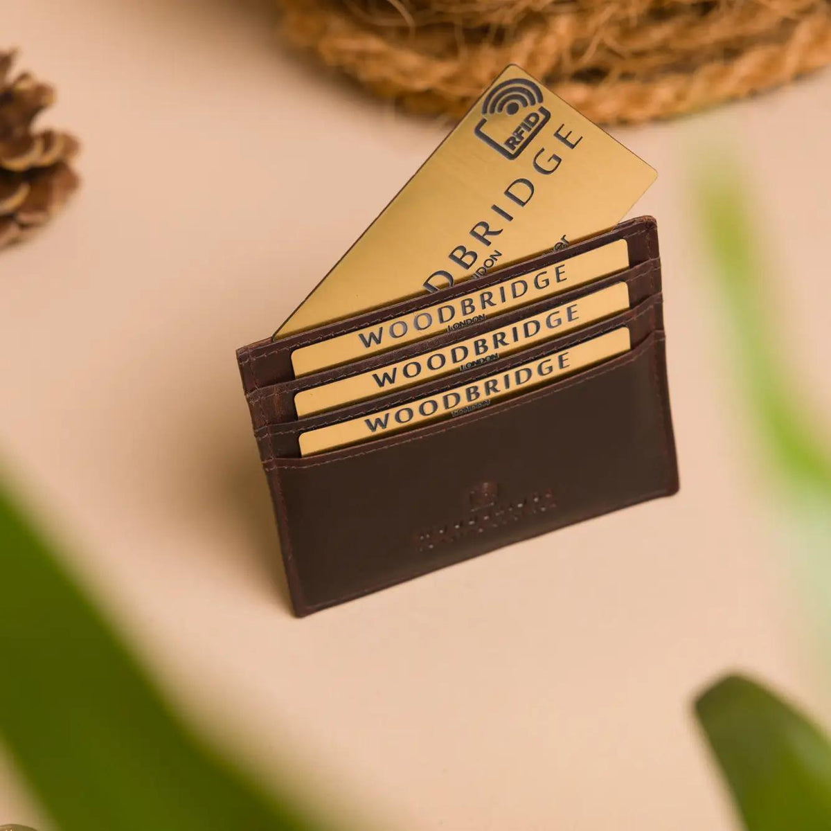 REDBRICK - Woodbridge Men's Brown Oily Card Holder Leather Wallet ...