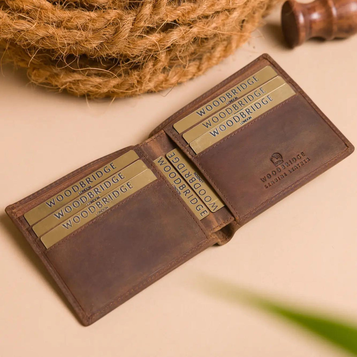 REDBRICK - Woodbridge Men's Bifold Rustic Brown Leather Wallet – City ...