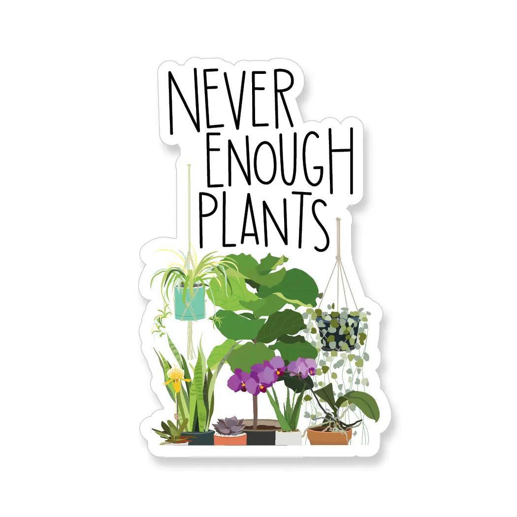 APT2CARDS - Never Enough Plants Vinyl Sticker – City & State