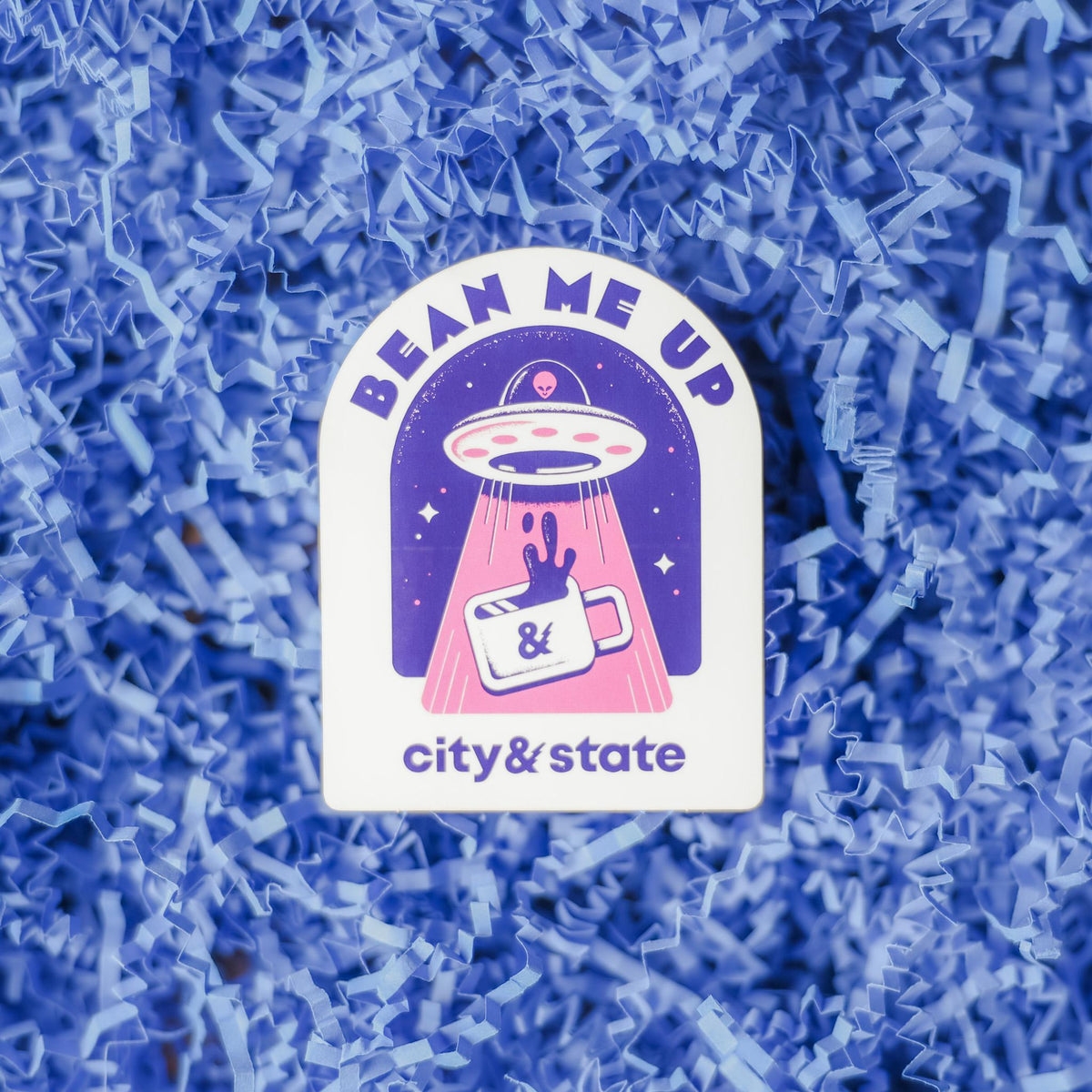 CITYSTATE - Bean Me Up Sticker – City & State