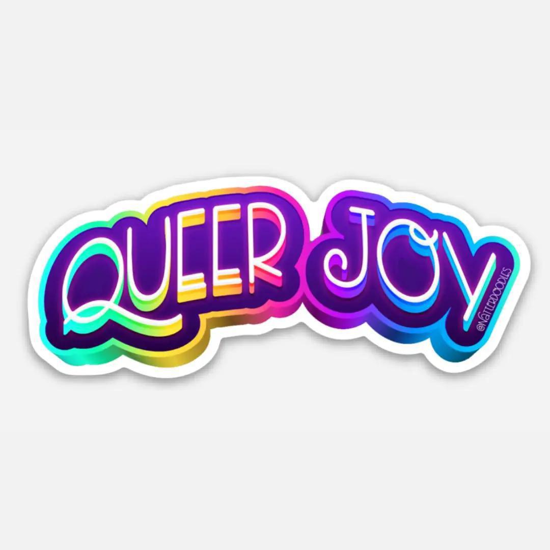 NATTERDOODLE - Queer Joy Resistance Rainbow Lgbt Matte Waterproof Stic ...