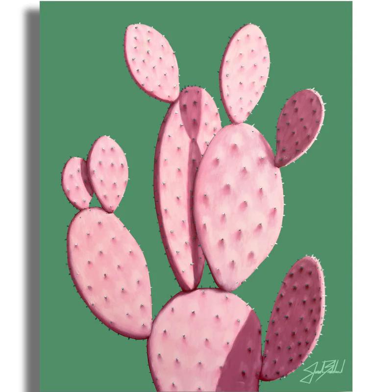 PAINTEDLADIES - Pink Prickly Pear Paper Print – City & State